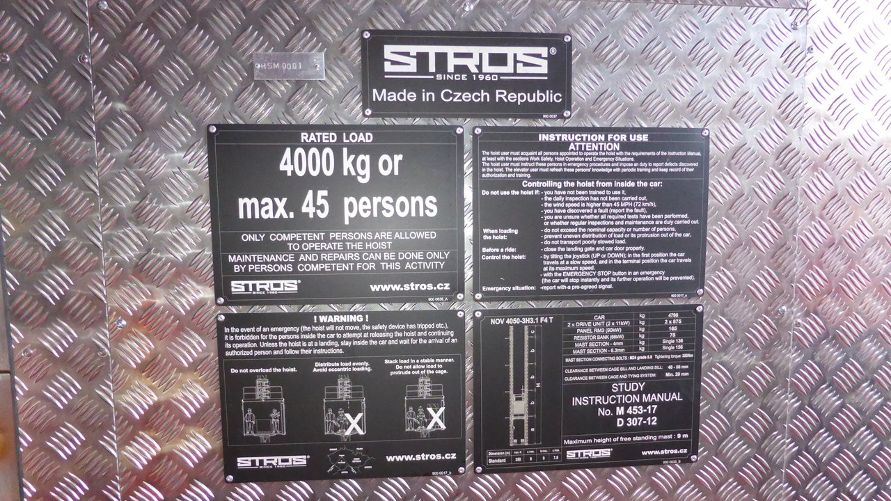 Stros Mammoth Passenger Hoist Hire | Largest Construction Hoist